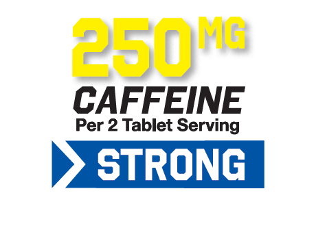 STRONG - 250mg caffeine per 2 tablet serving - DMD Pharmaceuticals